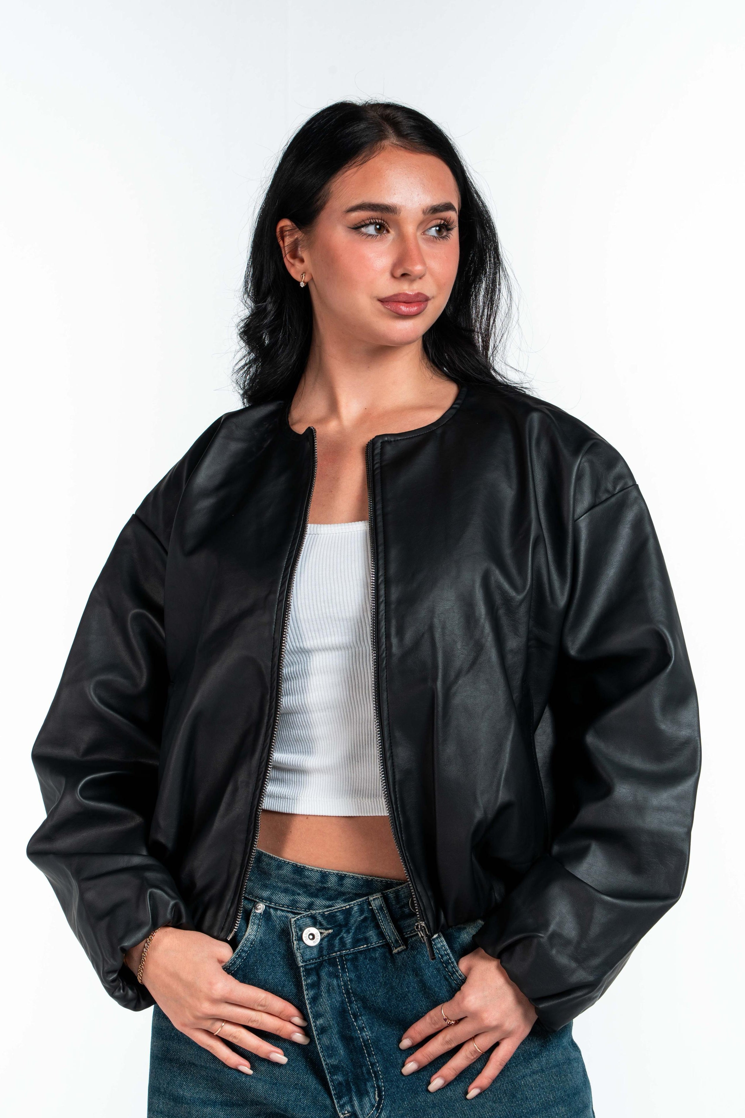 Leather Bomber Jacket – Frenchee